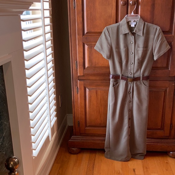 Bobbie Bee | Dresses | Petite Green Shirt Dress Bobbie Bee | Poshmark